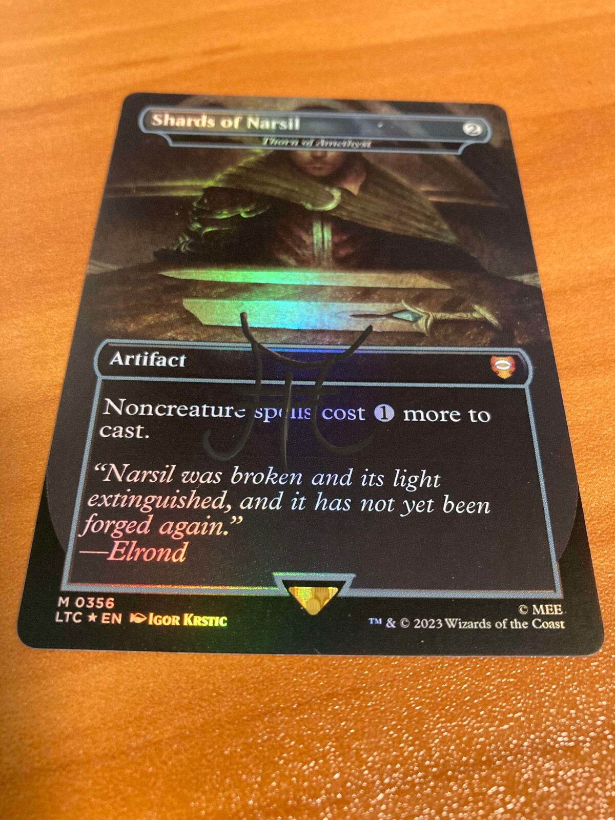 MTG Shards of Narsil Lord of the Rings TOMC #356 x1 NM SIGNED FOIL | eBay