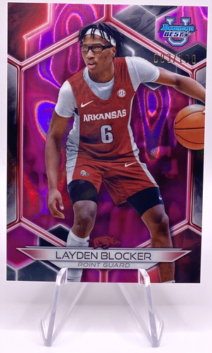 2023-24 Bowman University Best - Layden Blocker #4 Pink Lava Refractor ...