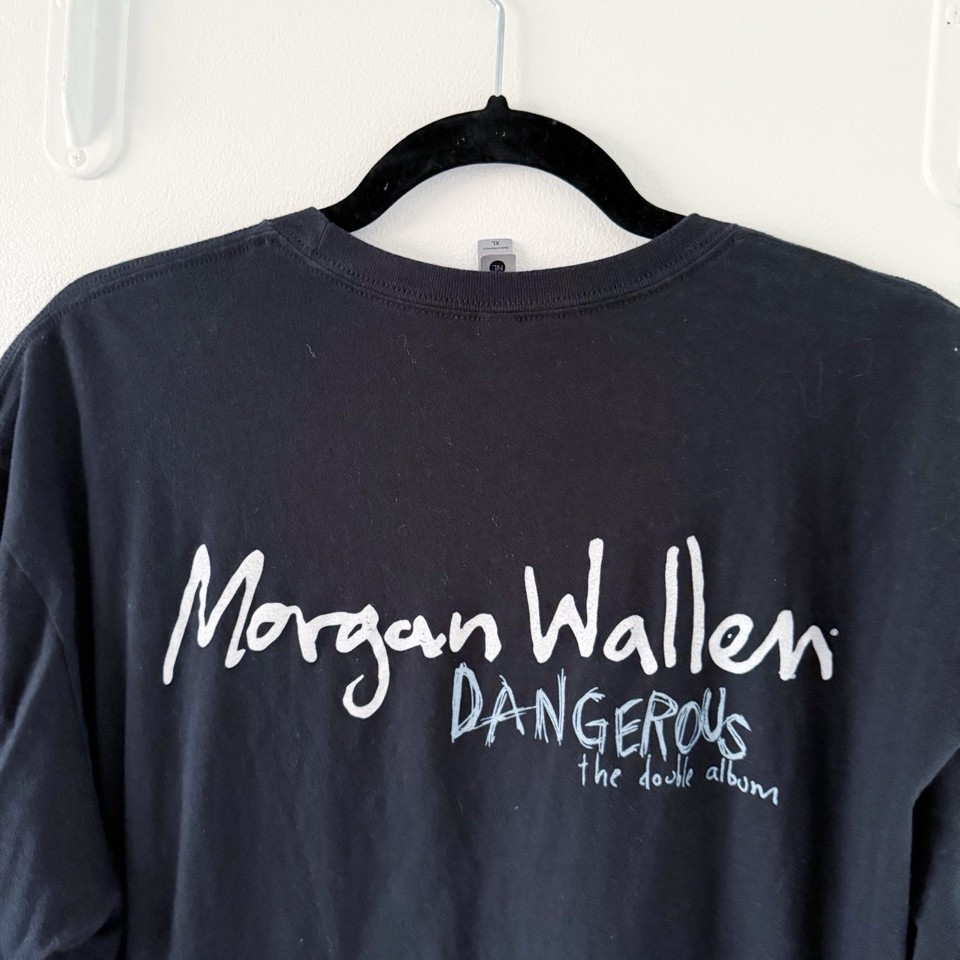 Morgan Wallen T-Shirt Men’s XL Black Dangerous Double Album Short ...
