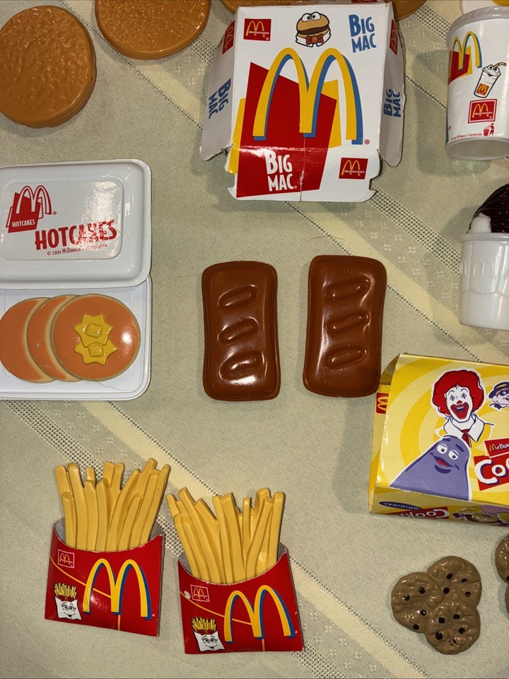 Vintage 2001 McDonald's Toy Play Food Set and Backpack ** Missing ...
