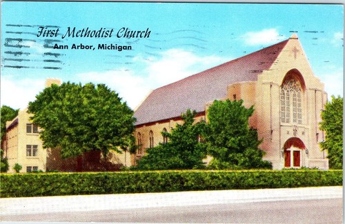 1961, First Methodist Church, ANN ARBOR, Michigan Postcard | eBay
