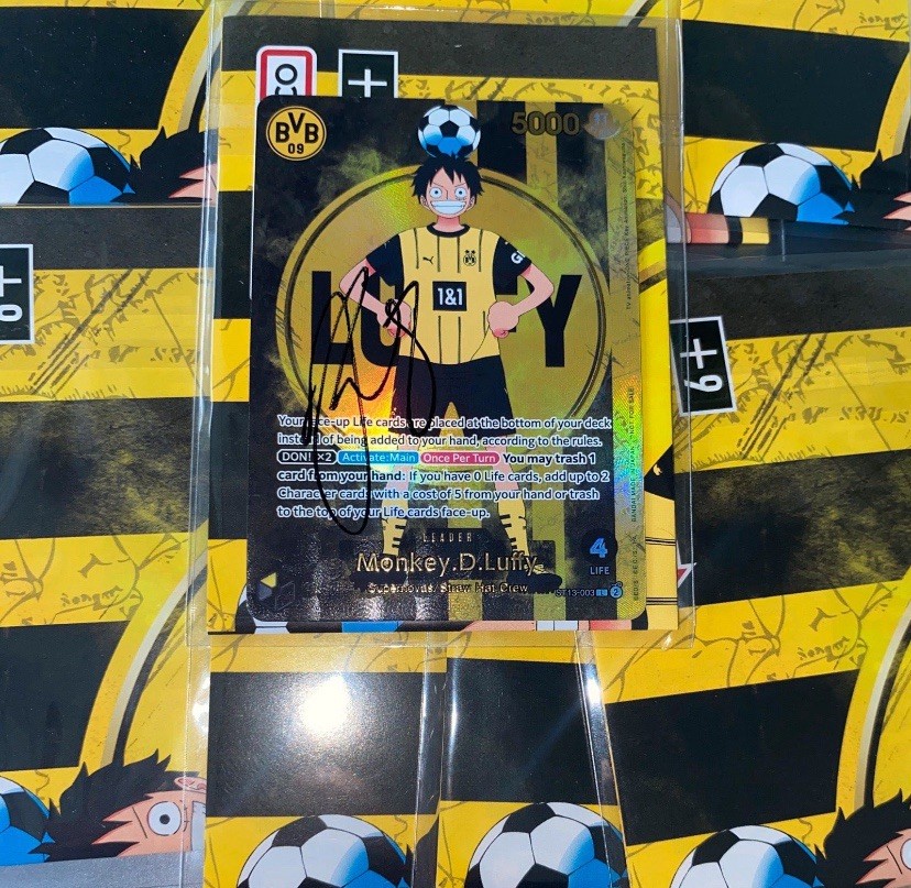 BVB Dortmund X One Piece Daniel Svensson Autograph ST13-003 Promo LUFFY ...
