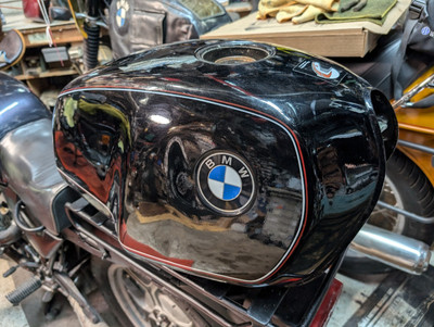 1985 Black BMW R80 R65 GAS Fuel Tank Mono R80RT R100RS R100RT R100 FLAP ...