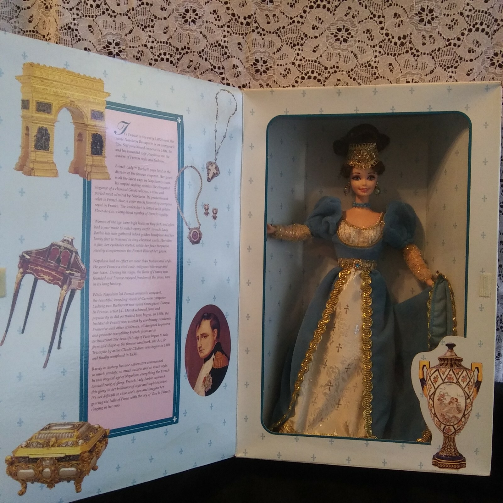 French Lady Barbie Doll 1997 The Great Eras Original Box Mattel France ...