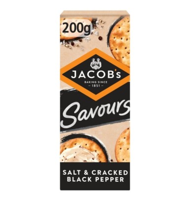 JACOB'S SAVOURS SALT AND CRACKED BLACK PEPPER X 4 | eBay UK