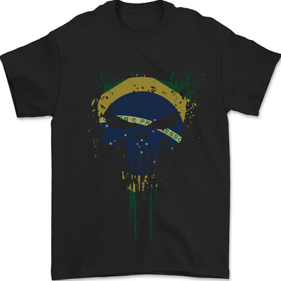 Brazil Skull Gym Training Bodybuilding Mens T-Shirt 100% Cotton | eBay UK
