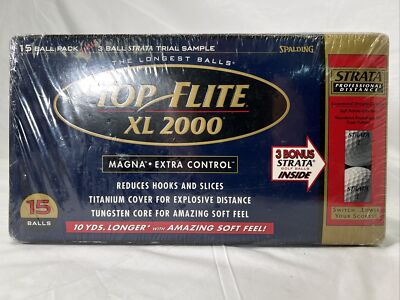 Top Flite XL2000 Magna Box of 15 Golf Balls + (3) XL3000 Trial Balls ...
