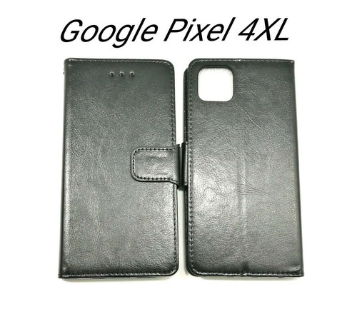 Stand PU Leather TPU In Wallet Case Cover For Google Pixel 4XL - Black ...