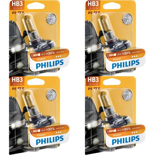 4x Philips Vision HB3 Halogène Jusqu'À 30% Plus de Lumière 60W 12V | eBay