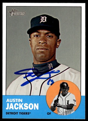 2012 Topps Heritage Baseball Austin Jackson Auto Detroit Tigers #164 ...