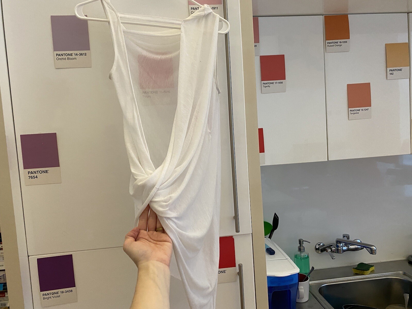 Helmut Lang P XS Small Twist Tank Top White Sheer Threadbare Tunic ...