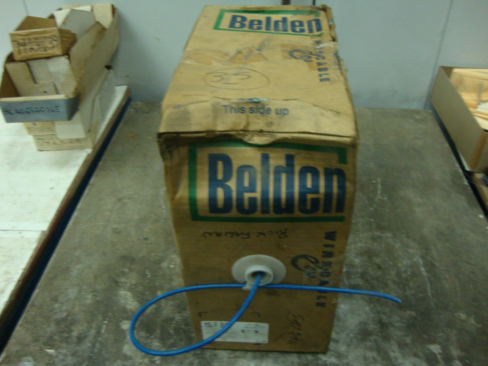 New Open Box Belden Electrical Wire 20 AWG 2 Cond. Shielded Blue ...