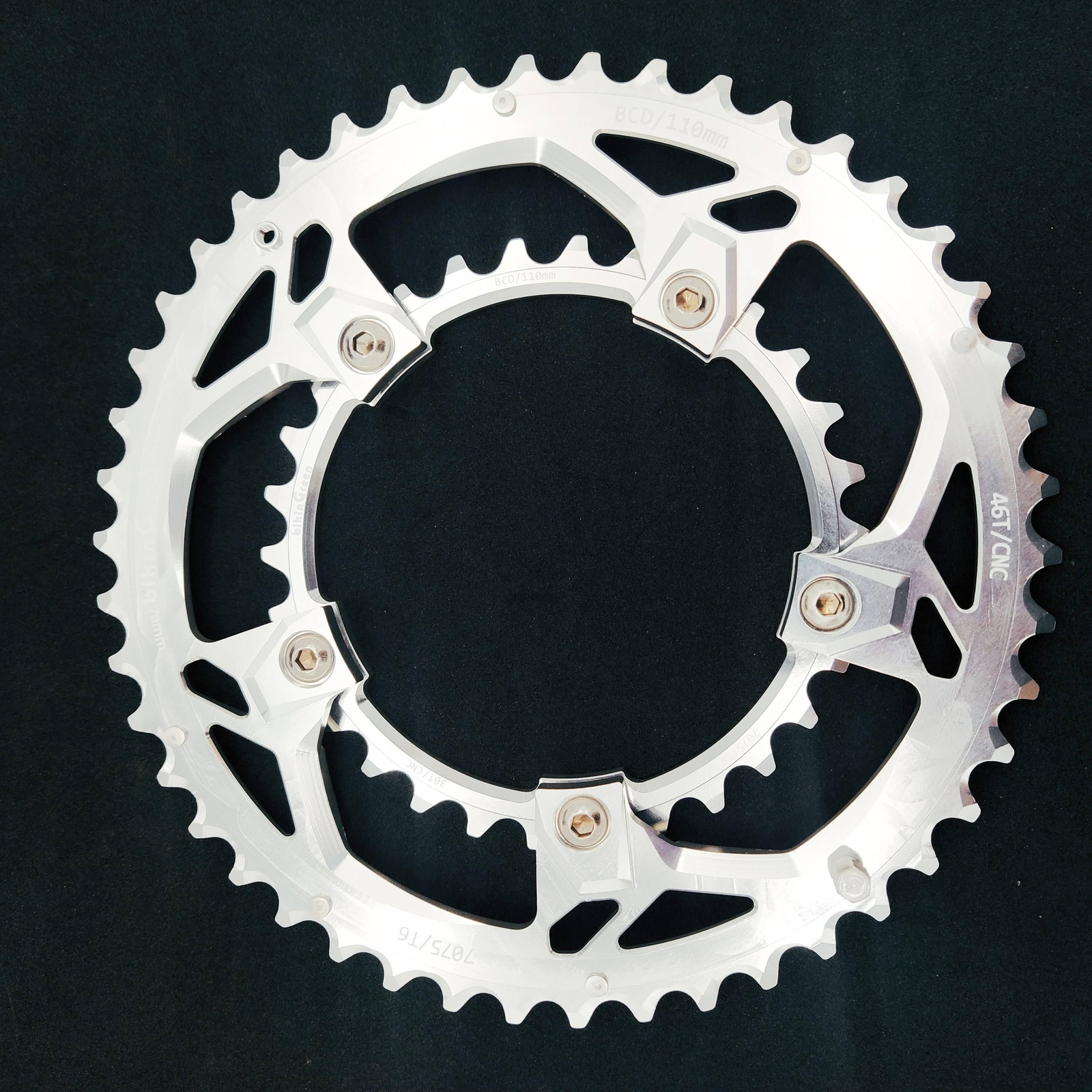 bikinGreen CNC 46/30T BCD 110 For Non Hidden &Hidden 5 Bolts 10/11 SPD ...