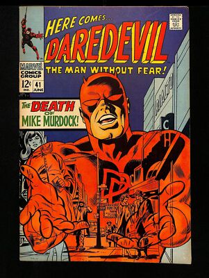 Daredevil #41 FN/VF 7.0 Death Of Mike Murdock! Stan Lee & Gene Colan! Marvel | eBay