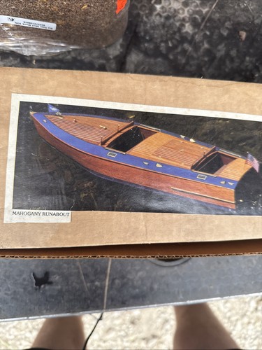 Rare 1940 Mahogany Runabout Model Boat kit made by Cris Craft. New in ...