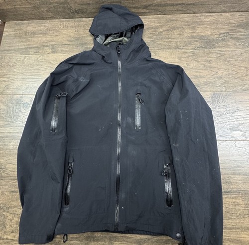 Beyond Clothing Rain Jacket Mens Large Black Hooded A6 Gore-Tex Full ...