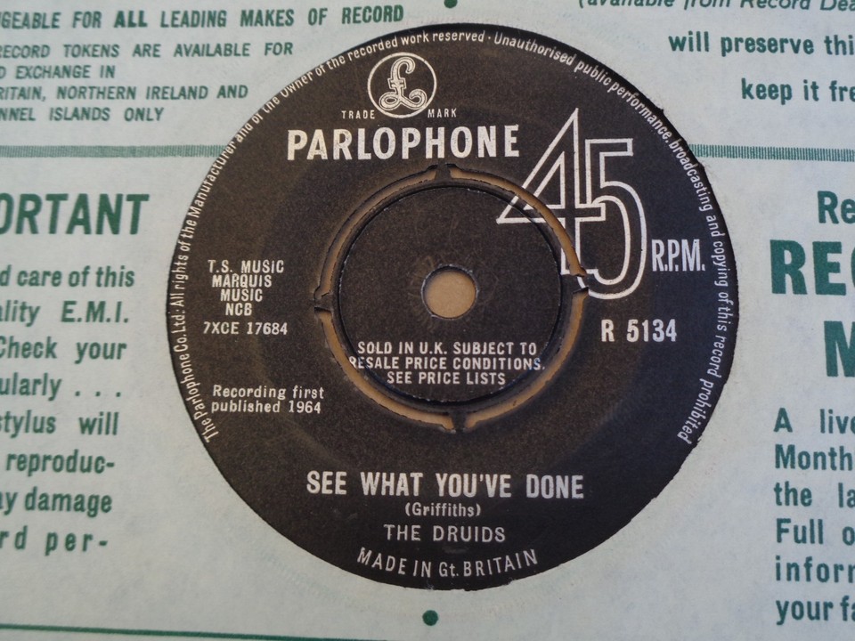 Druids - It's Just A Little Bit Too Late - Parlophone 45 | eBay UK