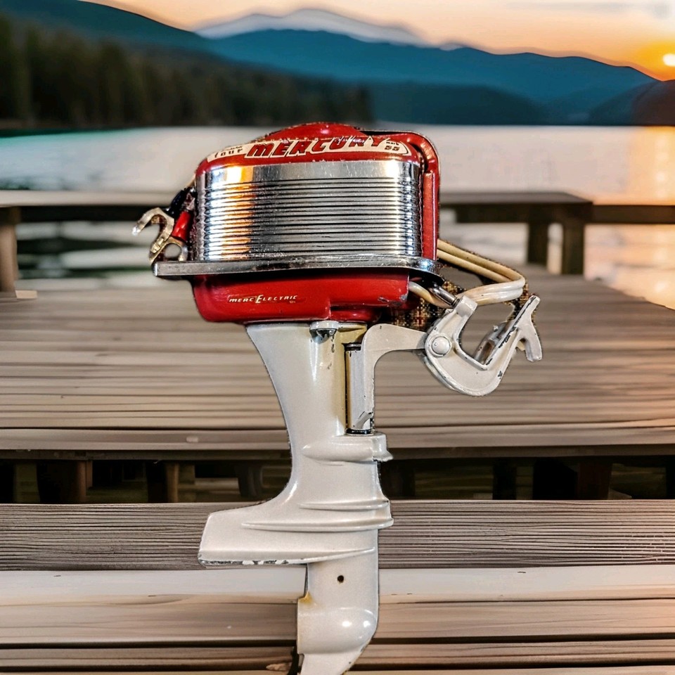 1955 Mercury Mark 55 ORIGINAL Battery Operated Outboard Motor ...