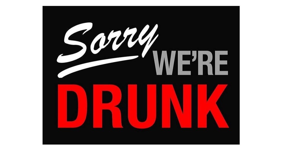 Sorry We're DRUNK Sign PHOTO, Open Bar Liquor Pub Cold Beer Prohibition ...