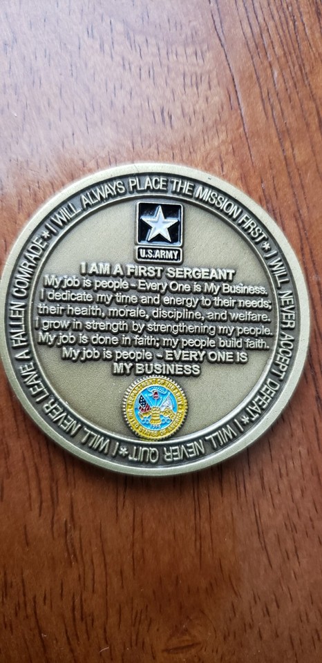 US ARMY FIRST SERGEANT CHALLENGE COIN | eBay