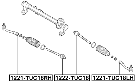 Steering Tie Rod For Hyundai Febest 1222-TUC18 OEM 57724-D3100 for sale ...