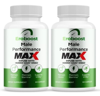 (2 Pack) Eroboost Max Advanced Male Health Pills to Support Healthy ...