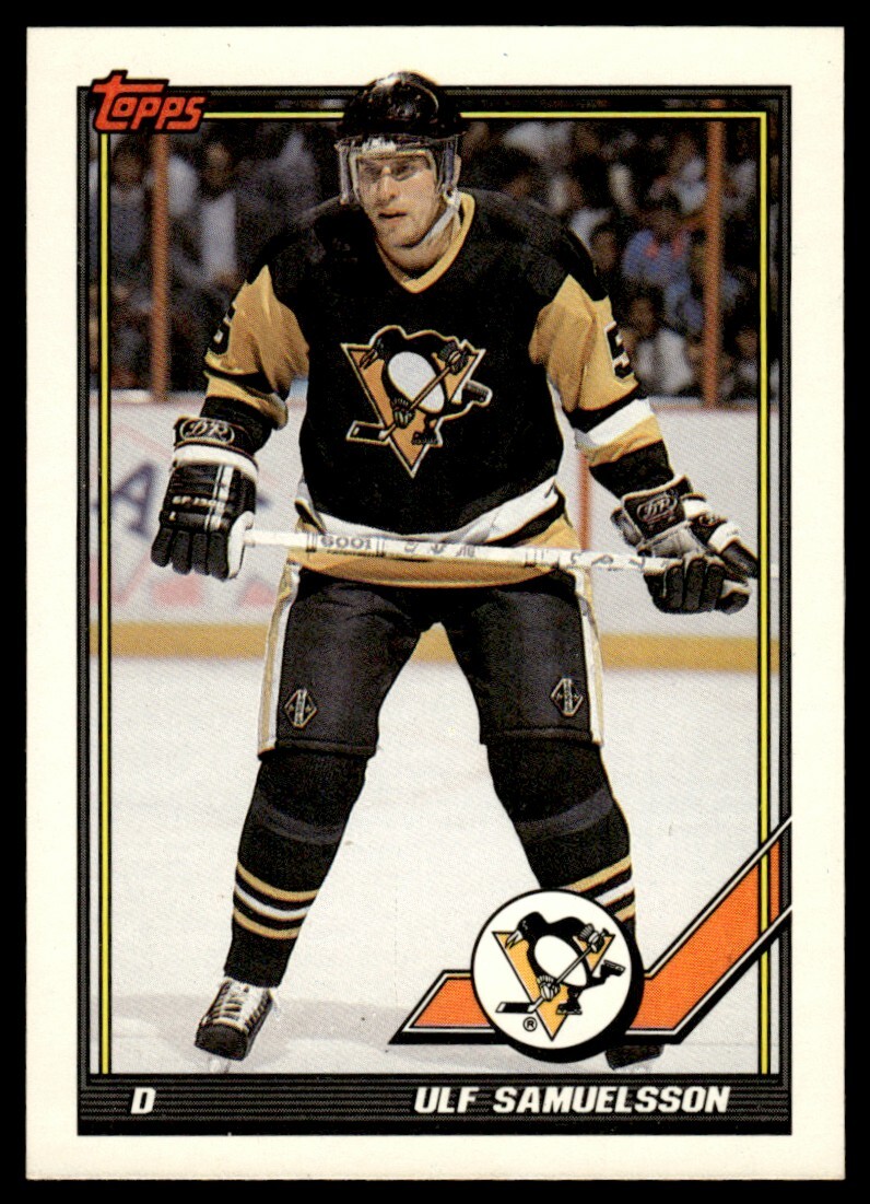 1991-92 Topps #323 Ulf Samuelsson Pittsburgh Penguins | eBay