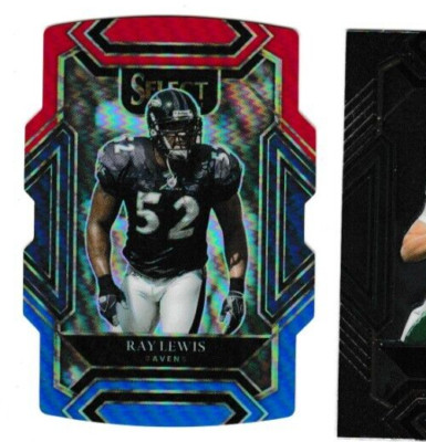 2021 Panini Select Ray Lewis Red-White & Blue PRIZM DIE CUT Club Level ...