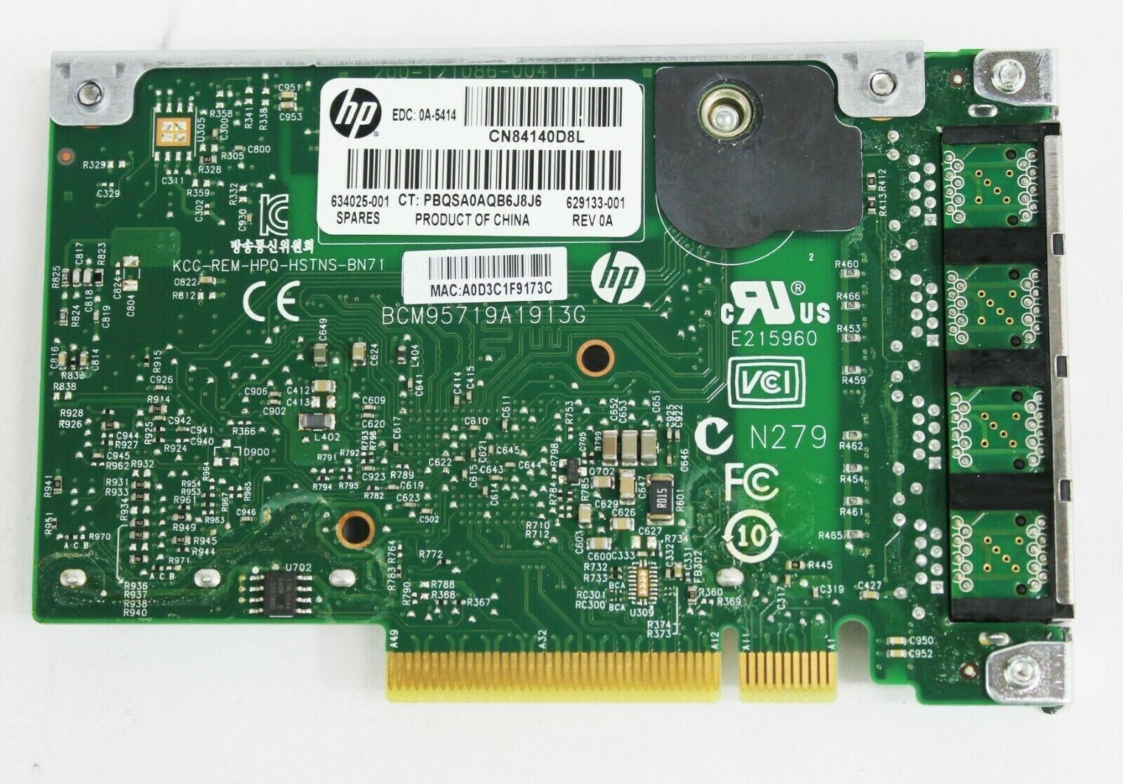 HP 4-Port Ethernet 1Gb 331FLR Adapter 684208-B21 629135-B21 634025-001 ...
