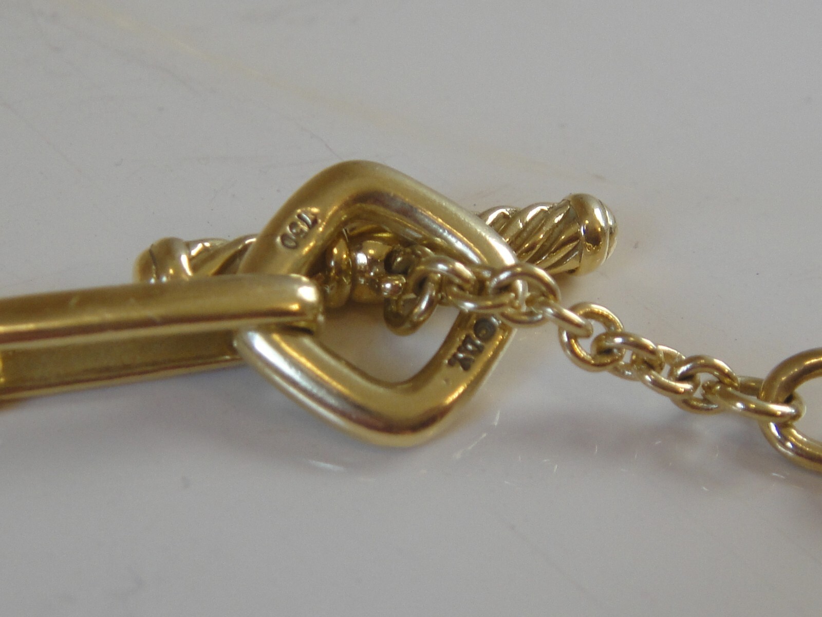 DAVID YURMAN 18K GOLD LANTANA CHAIN NECKLACE 18" - Gem