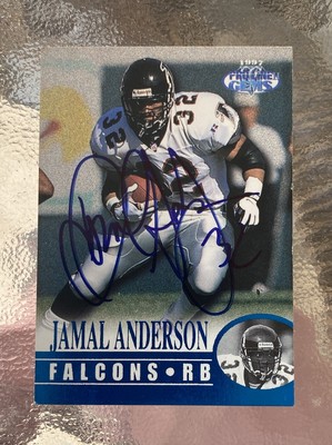 1997 Score Board Jamal Anderson Falcons Hand Signed Autograph Card | eBay