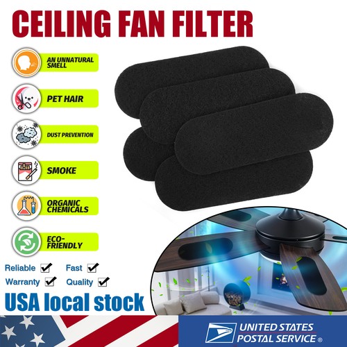 5 Pcs Ceiling Fan Filters Activated Carbon Air Filters Fan Blade ...