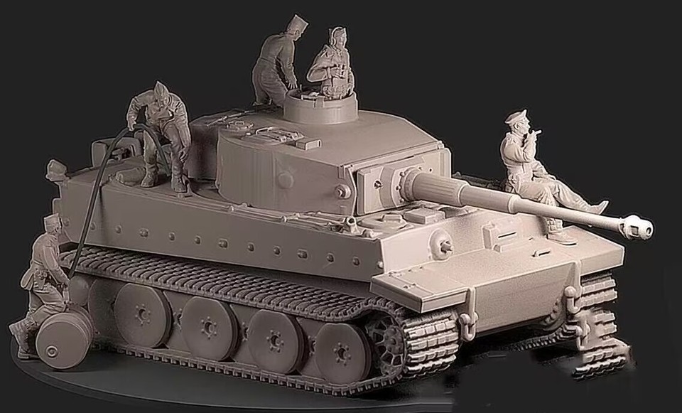 1/35 Scale Ww2 German Tiger Tank Crew 6 Resin Figures Model Kits Toy | eBay