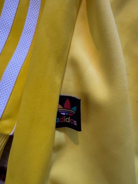 Pharrell Williams Adidas tie-dye bright yellow track jacket Mens XL | eBay