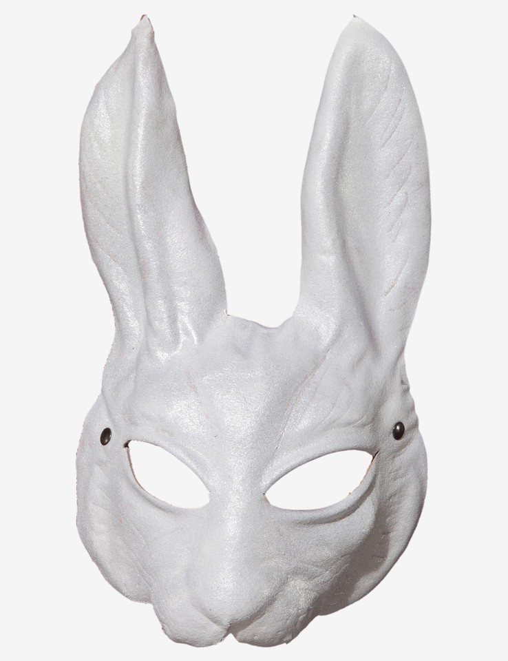 Venetian Mask White Leather Rabbit Made In Venice, Italy! | eBay