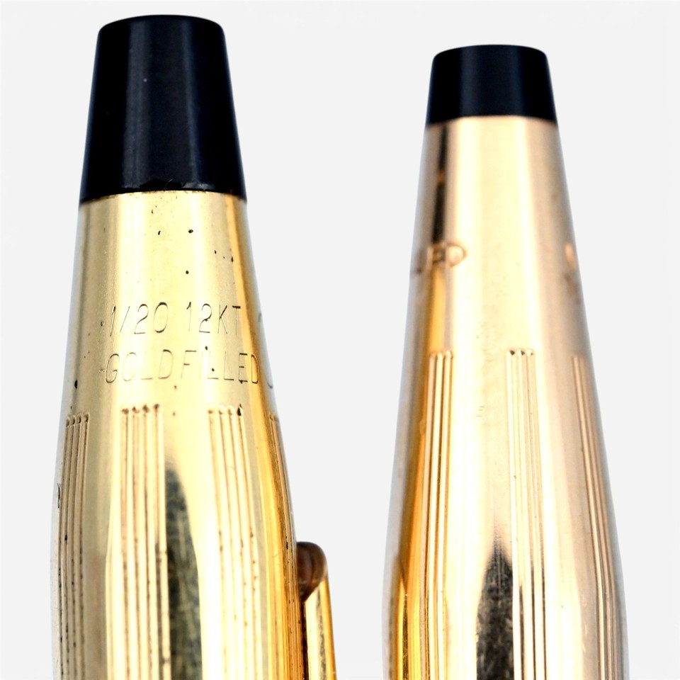 LUXURY CROSS HIS & HERS BALL POINT PEN MECHANICAL PENCIL SET GOLD ...