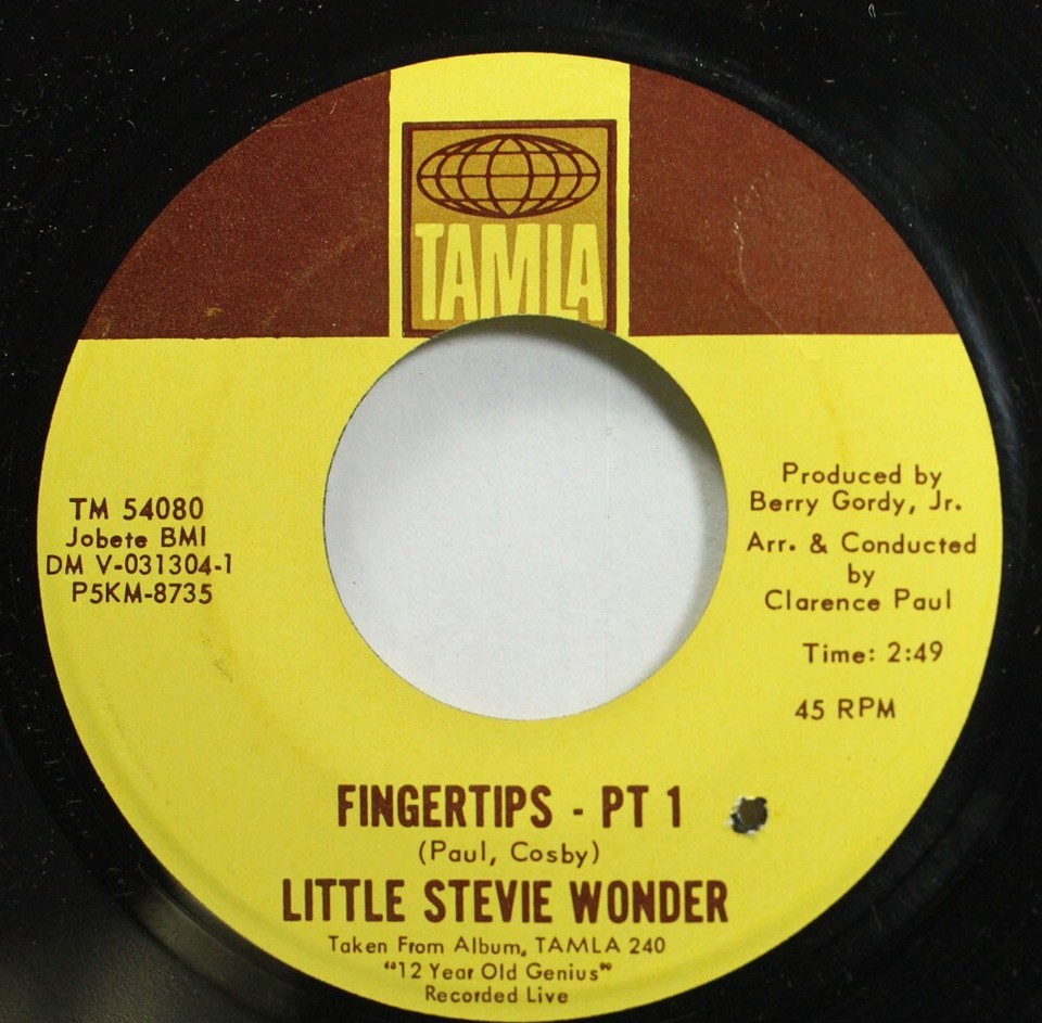 Soul 45 Little Stevie Wonder - Fingertips - Pt 2 / Fingertips - Pt 1 On ...