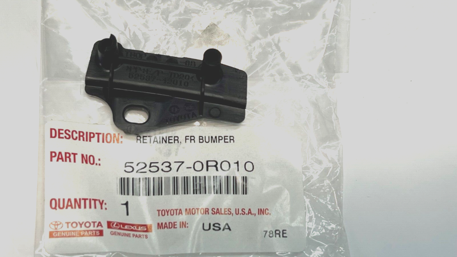 Toyota 525370R010 Genuine OEM Bumper Cover Retainer for sale online | eBay