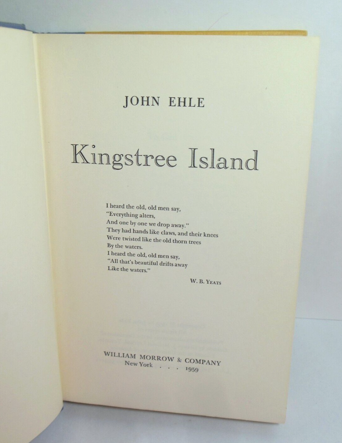 Kingstree Island Novel Set in NC OUTER BANKS SIGNED John Ehle 1959 ...