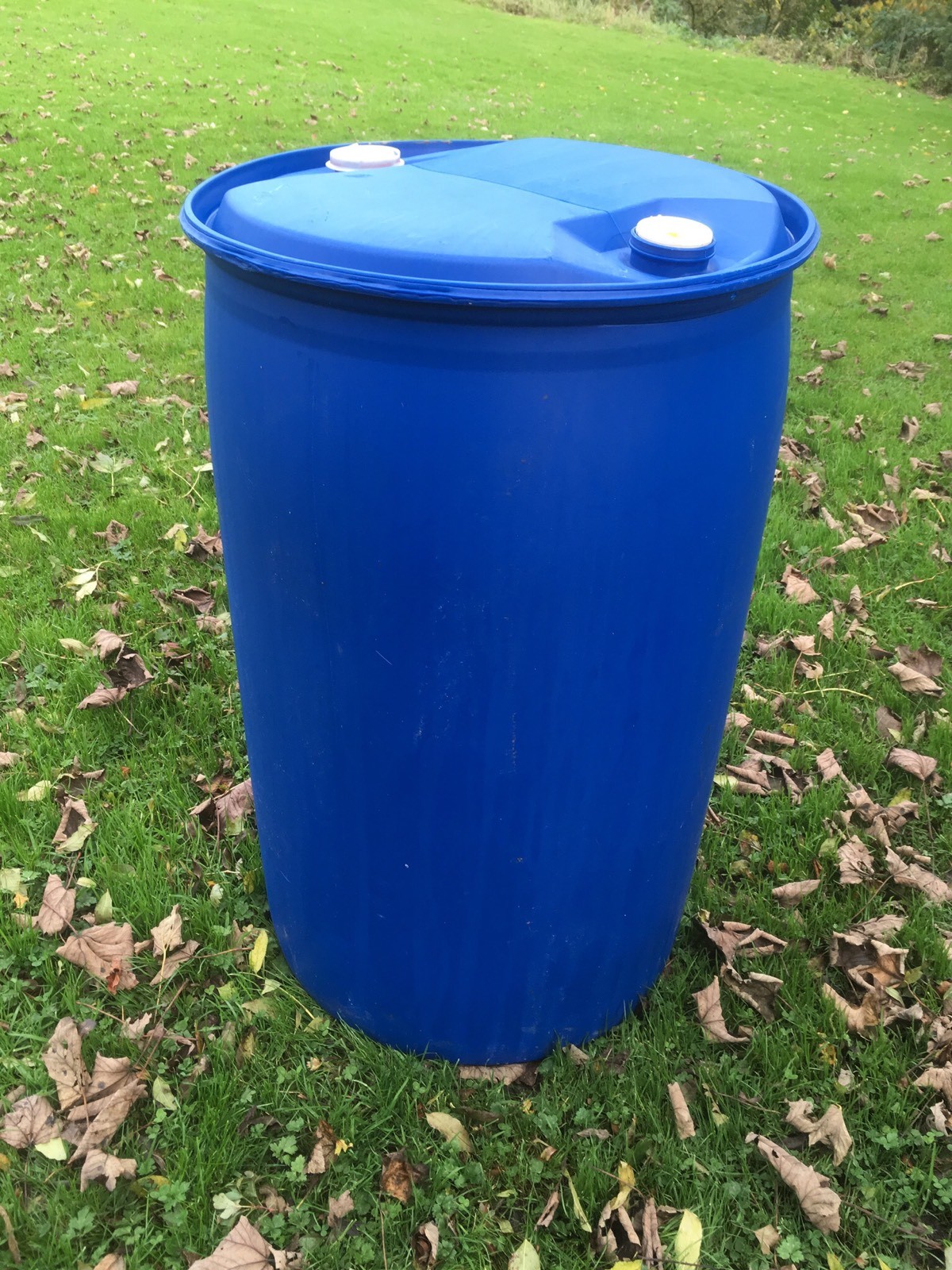 200L 45 Gallon Plastic Blue Drum Barrel Container Storage Butt | eBay UK