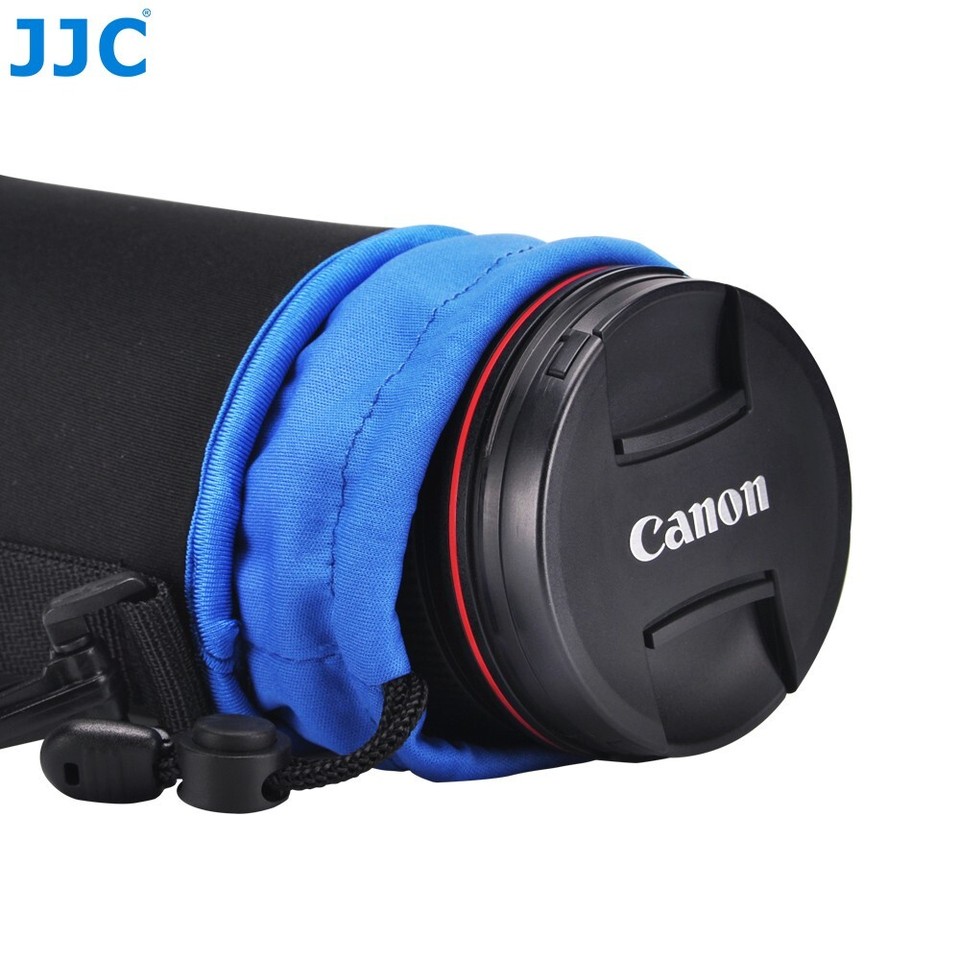 JJC Drawstring Neoprene Camera Lens Pouch Case Lens Bag For DSLR ...