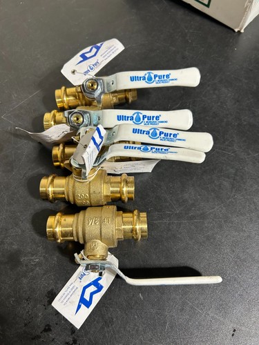 ULTRA PURE PROPRESS BALL VALVES QTY (5) 3/4" FULL PORT PRO PRESS VIEGA ...