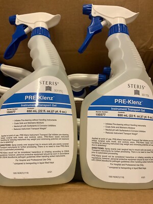 2 STERIS PRE-Klenz™ Instrument Transport Gel Spray Bottle 22 fl. oz ...
