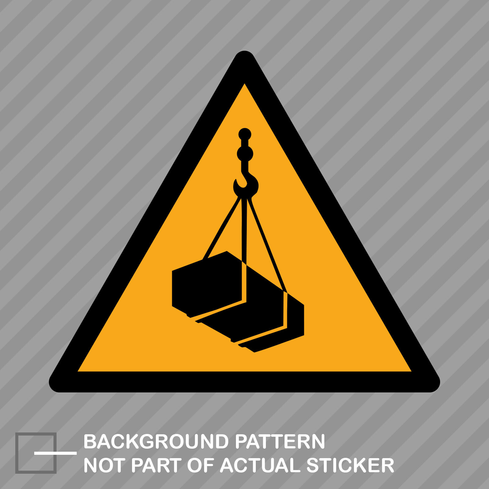 W015 Overhead Or Suspended Load Sticker Decal Vinyl iso 7010 iso 3864 ...