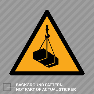 W015 Overhead Or Suspended Load Sticker Decal Vinyl iso 7010 iso 3864 ...