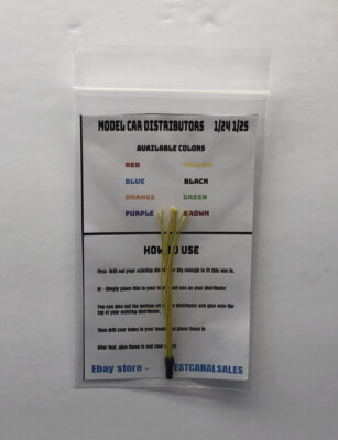 Model Car Distributor Yellow 9 Wires 1/24 1/25 V8 | eBay