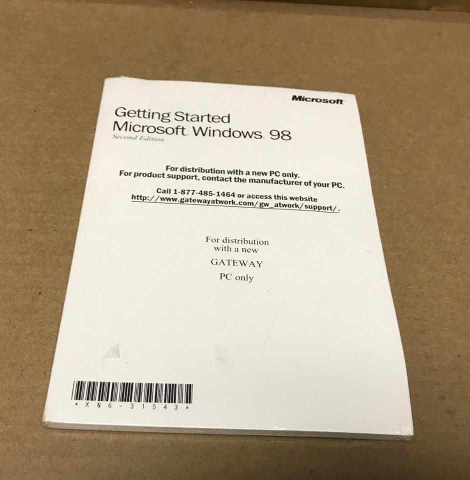 Gateway System Restoration Kit - Microsoft Windows 98 Second Edition ...