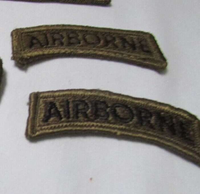 LOT of 2 US MILITARY ARMY AIRBORNE TAB PATCH DUTY UNIFORM INSIGNIA BDU ...