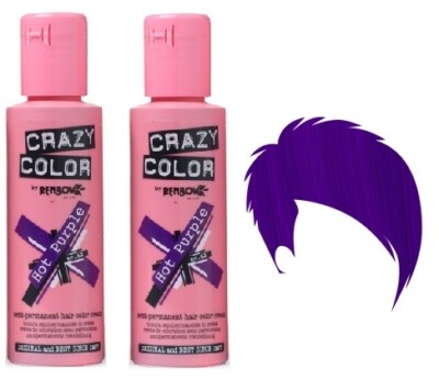 Crazy Color Hair Dye 100ml - Hot Purple x2 | eBay UK
