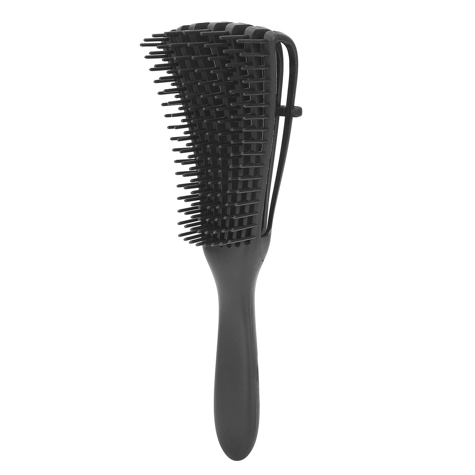 Black Detangling Hair Brush Knots Detangler Comb Fine Teeth Hair Brush ...